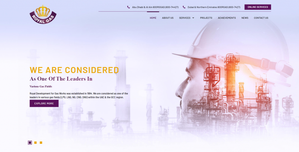 Royal Gas Launching a New Website - Royal Gas